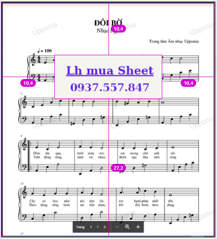 Đôi Bờ Piano Sheet ~ upponia.com